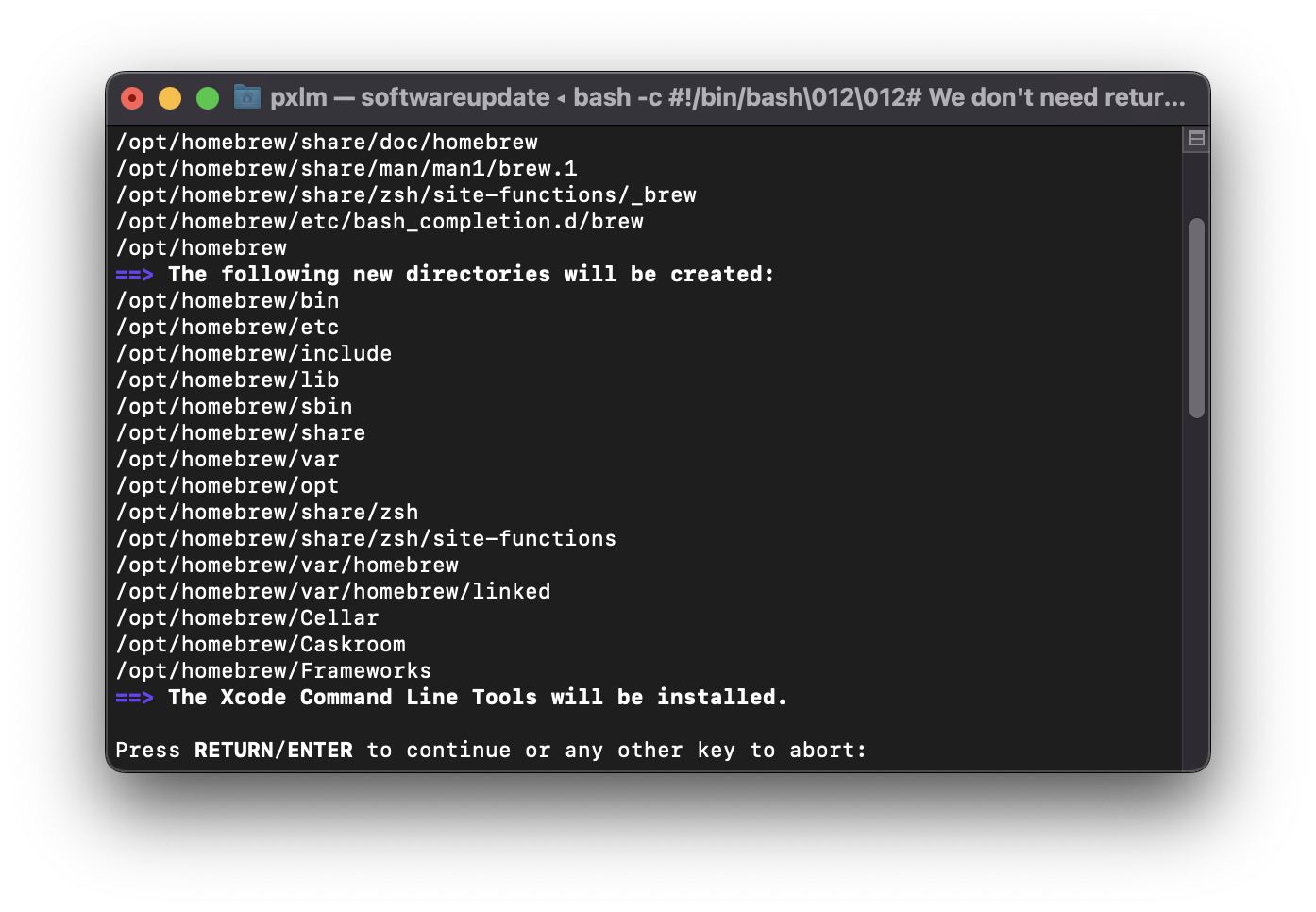 Homebrewのインストール方法 - Scrapse